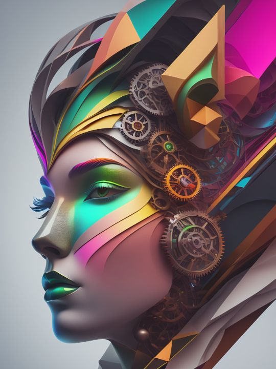 Abstract Woman 30 - Barelart - Digital Art & AI, Abstract, Organic - ArtPal