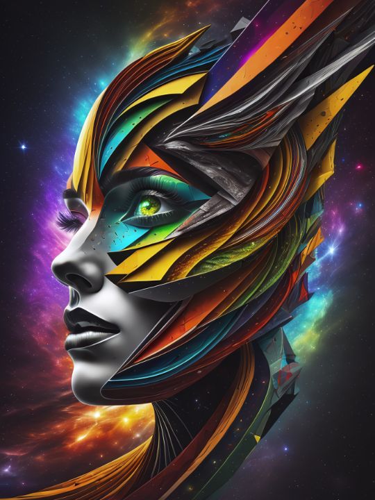 Abstract Woman 7 - Barelart - Digital Art & AI, Abstract, Organic - ArtPal