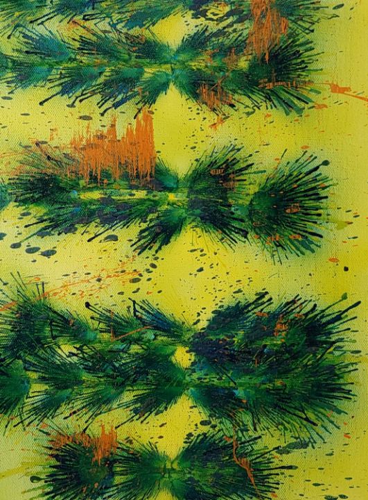 Split Minds - NotMadeByMachine - Paintings & Prints, Abstract, Organic ...