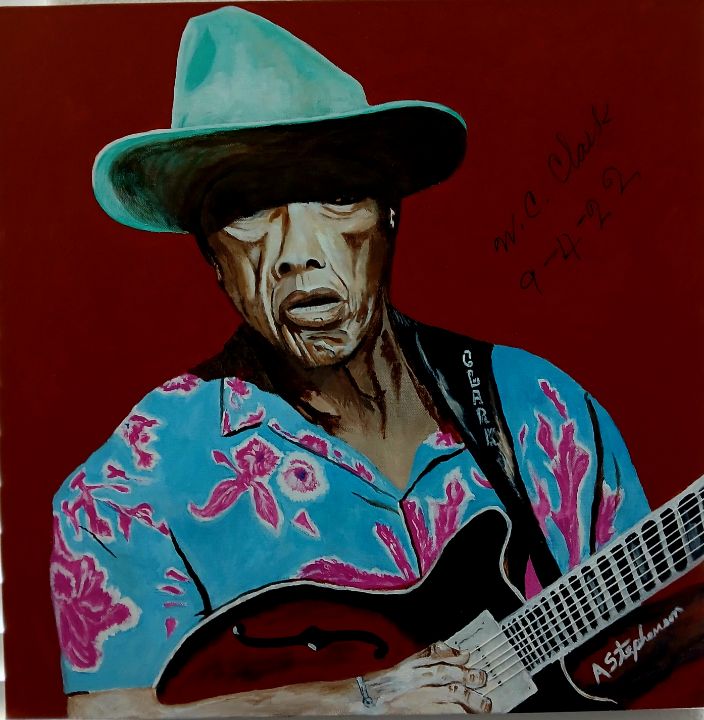 WC Clark Godfather of Austin Blues - A Stephenson - Paintings & Prints ...
