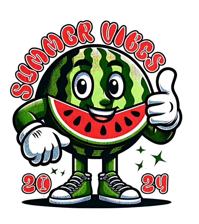 Cool Watermelon Summer Vibes - grahambrown - Drawings & Illustration ...