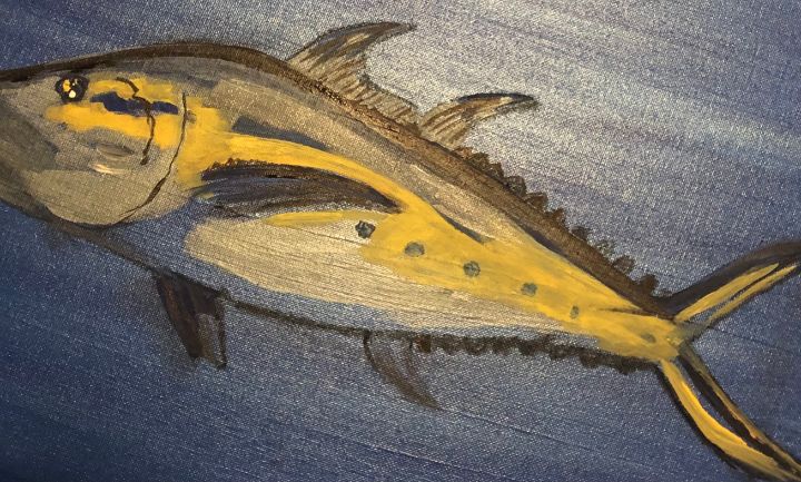 Blue Fin - Paints by Sheri - Paintings & Prints, Animals, Birds, & Fish ...