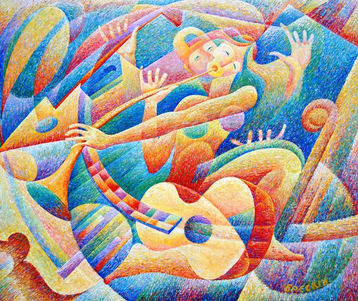 love melody - Breskin - Paintings & Prints, Abstract, Figurative - ArtPal