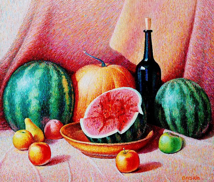 Watermelon flavor - Breskin - Paintings & Prints, Still Life, Other ...