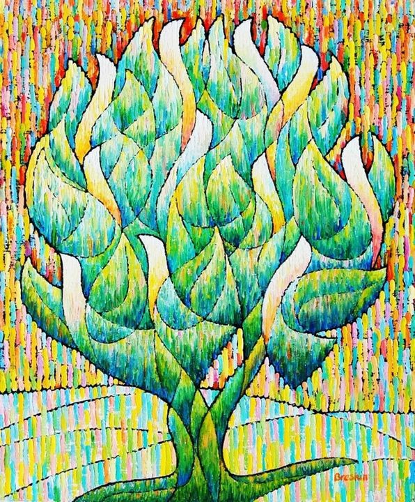 Spring melody of a singing tree - Breskin - Paintings & Prints ...