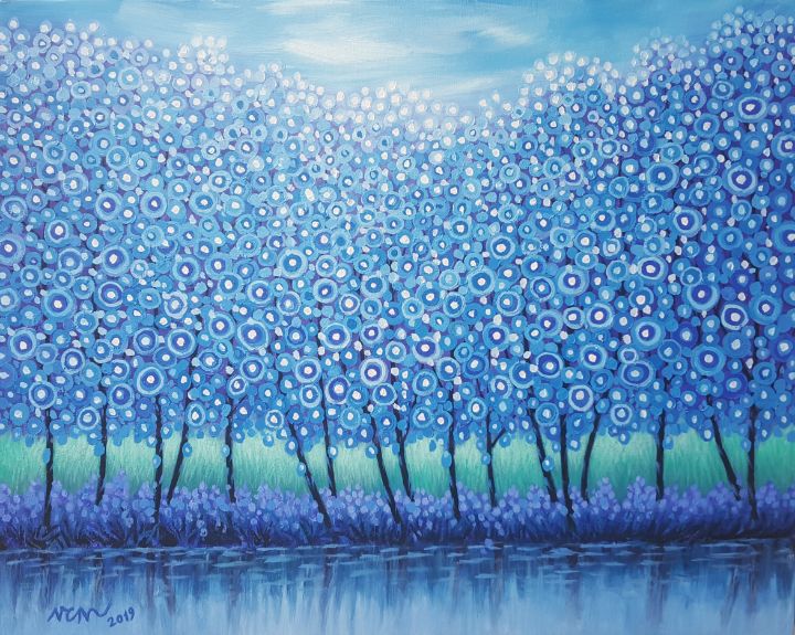 Spring tree - Vietnamese artist Nguyen - Paintings & Prints, Flowers ...