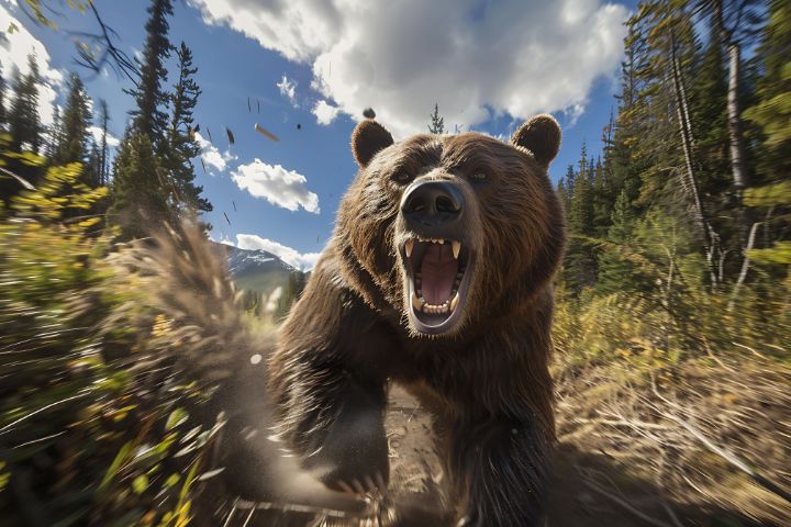 Wild Bear in an Attack Mode - Picked And Shared™ - Digital Art & AI ...