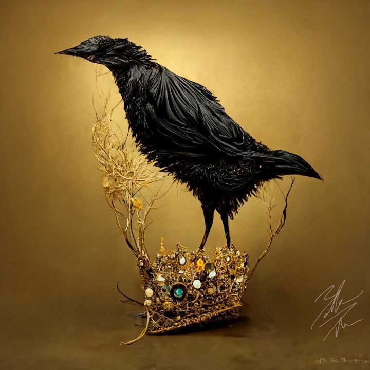 Royal crow - PencilMover - Digital Art & AI, Animals, Birds, & Fish ...
