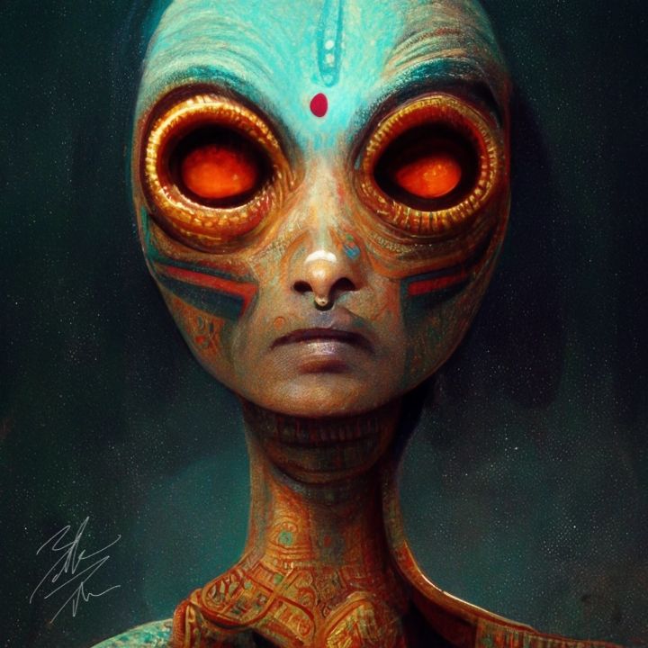 Native Alien - PencilMover - Digital Art & AI, Fantasy & Mythology ...