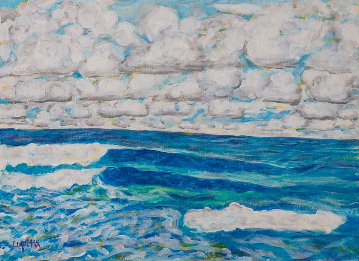 Kauai waves 1 of 4 - Just Lupita aka Yaqui Yaiyai - Paintings & Prints ...