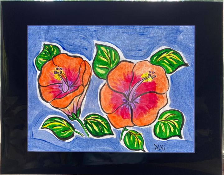 Hibiscus - Just Lupita aka Yaqui Yaiyai - Paintings & Prints, Flowers ...