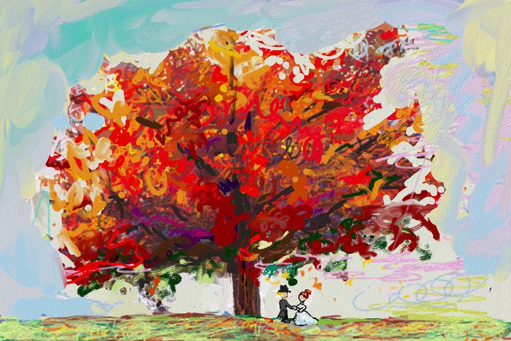 Autumn lovers - Ofey - Paintings & Prints, Flowers, Plants, & Trees ...