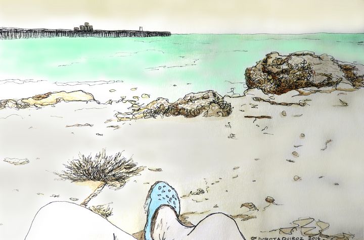 TENGAN PIER OKINAWA - Dorota Quiroz - Paintings & Prints, Landscapes ...