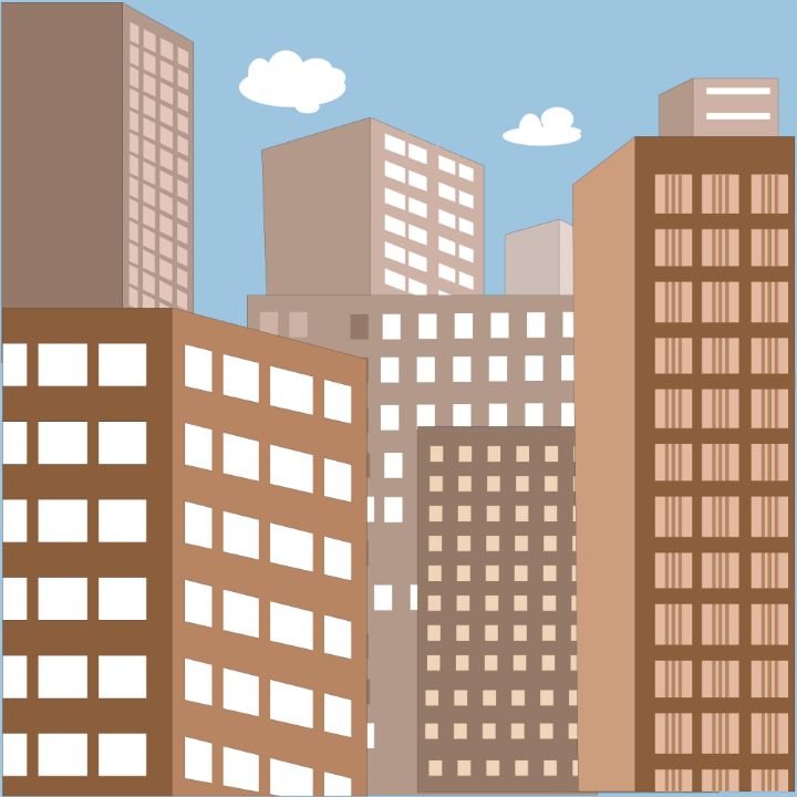 Modern City Background - Karya Langit - Drawings & Illustration ...