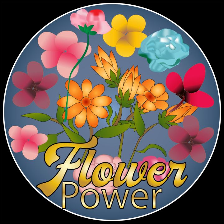 Flower Power Sign and Illustration - Karya Langit - Drawings ...