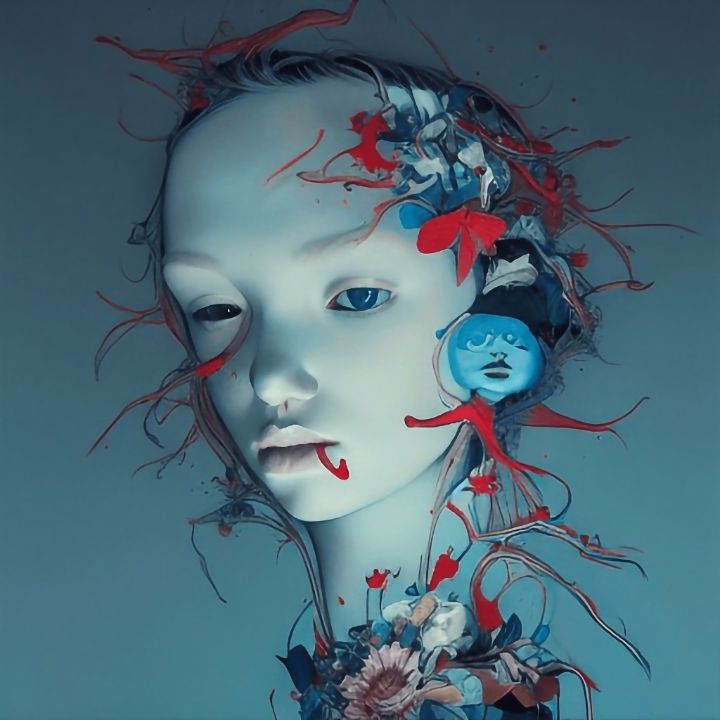 Scrape Face Illustration - Karya Langit - Digital Art & AI, People ...