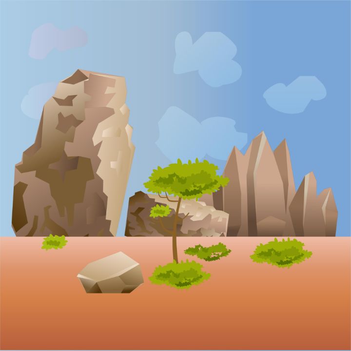 Desert View Illustration - Karya Langit - Drawings & Illustration ...