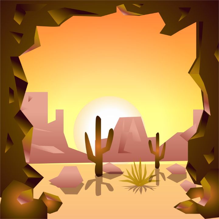 Desert View Illustration - Karya Langit - Drawings & Illustration ...