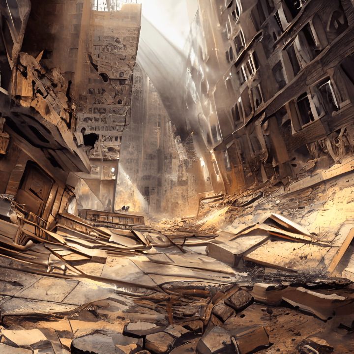 City Ruins After Earthquake - Karya Langit - Digital Art & AI ...