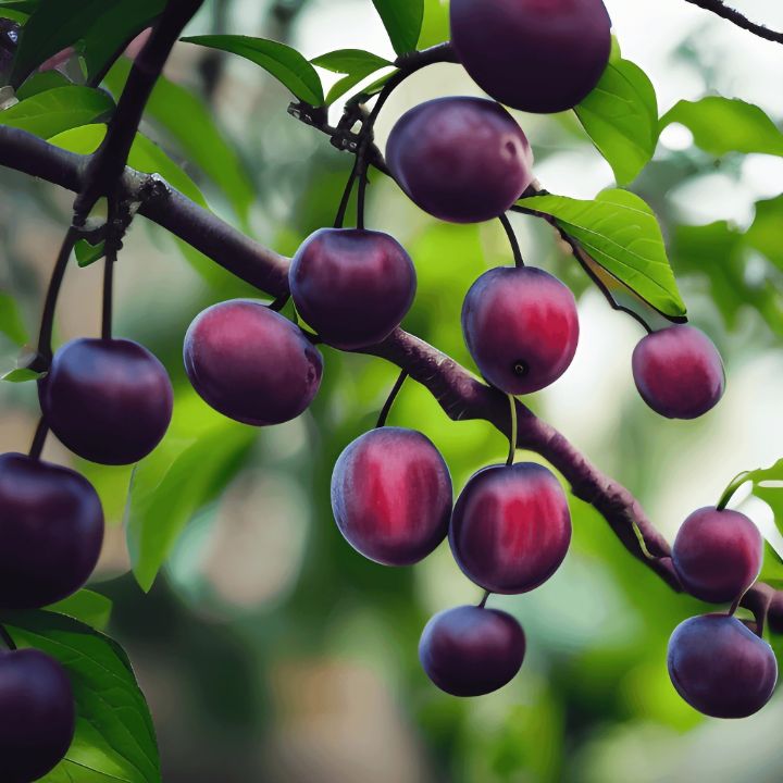 Fresh Plum on Tree - Karya Langit - Digital Art & AI, Food & Beverage ...