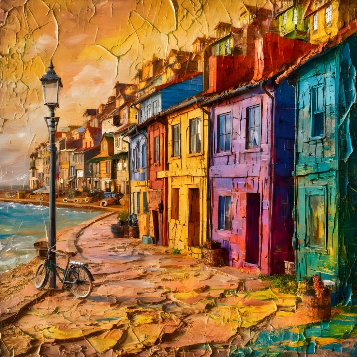 An Impasto Painting of Colorful Terr - Expressions - Digital Art & AI ...