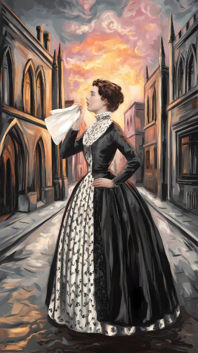 A woman in a Victorian dress - Art Angle - Digital Art & AI, People ...