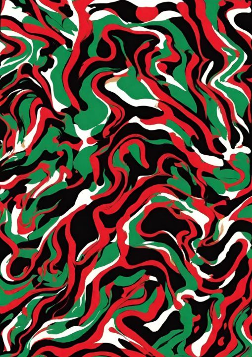 A Tribe Called Quest Pattern ⅱ - Make Sense Art - Digital Art & AI, Abstract, Color - ArtPal