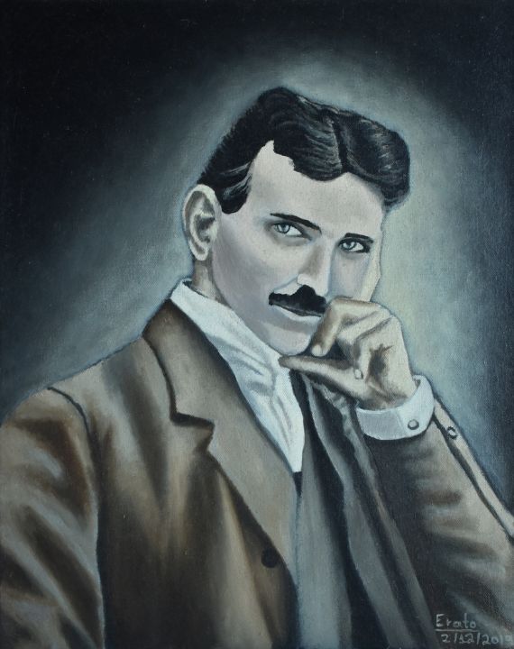 Nikola Tesla Art Illustration And Vector Style Drawing Of Nikola