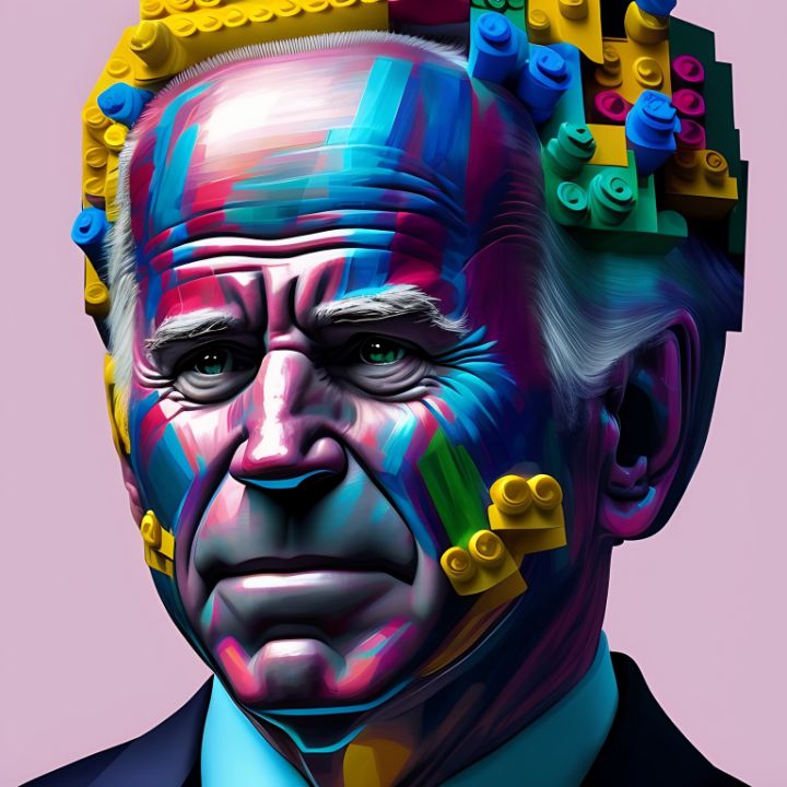 Lego Biden - Lucky's Art - Paintings & Prints, Politics & Patriotism ...