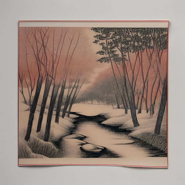 Illustrated Stream - Lucky's Art - Drawings & Illustration, Landscapes ...