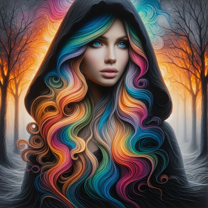 ألوان الطيف - Smail - Digital Art & AI, People & Figures, Female Form ...