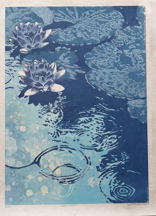 Water Lillies - Lanna Contemporary - Paintings & Prints, Flowers ...