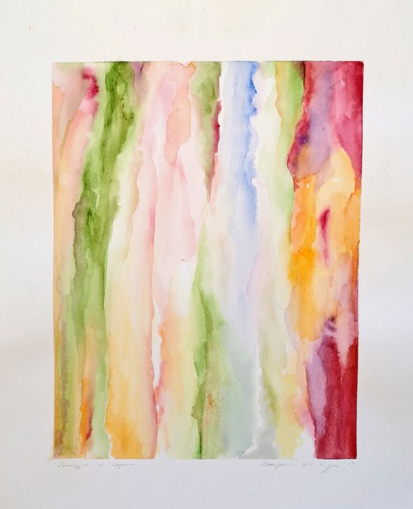 Rosa - Lanna Contemporary - Paintings & Prints, Abstract, Color - ArtPal