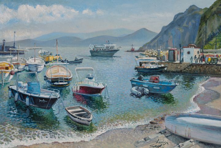 Capri, Italy - Larisa Segal - Drawings & Illustration, Landscapes ...