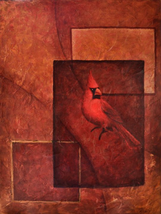 Cardinal - Chasing Wolf Paints - Paintings & Prints, Animals, Birds ...