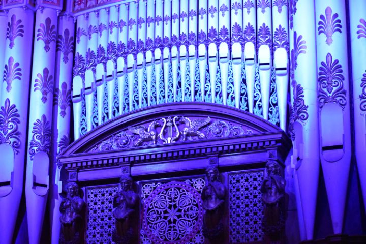 Beautiful organ bathed in blue light - The Artful Rambler - Photography ...