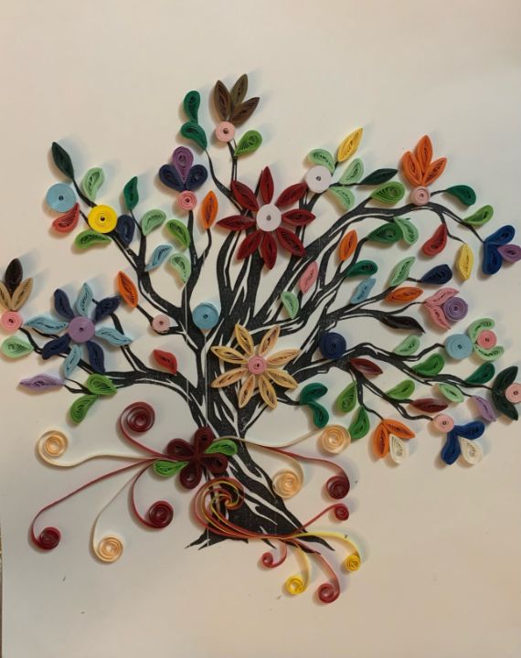 Quilling art tree - True Artwork - Drawings & Illustration, Flowers ...