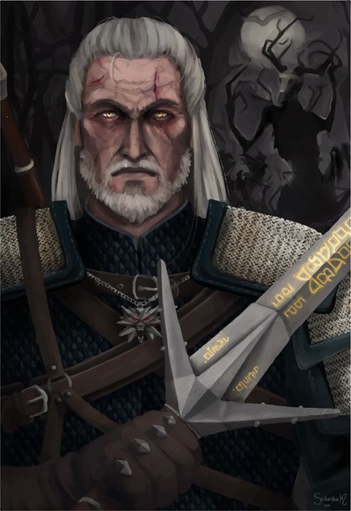 The Witcher - White Wolf - Gaming - Digital Art & AI, Sports & Hobbies ...
