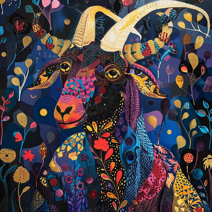 Colorful Elegance The Patchwork goat - BestArt - Digital Art & AI ...
