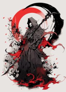 Reaper's Red Embrace - Wonderful World Of Stuff - Digital Art & AI ...