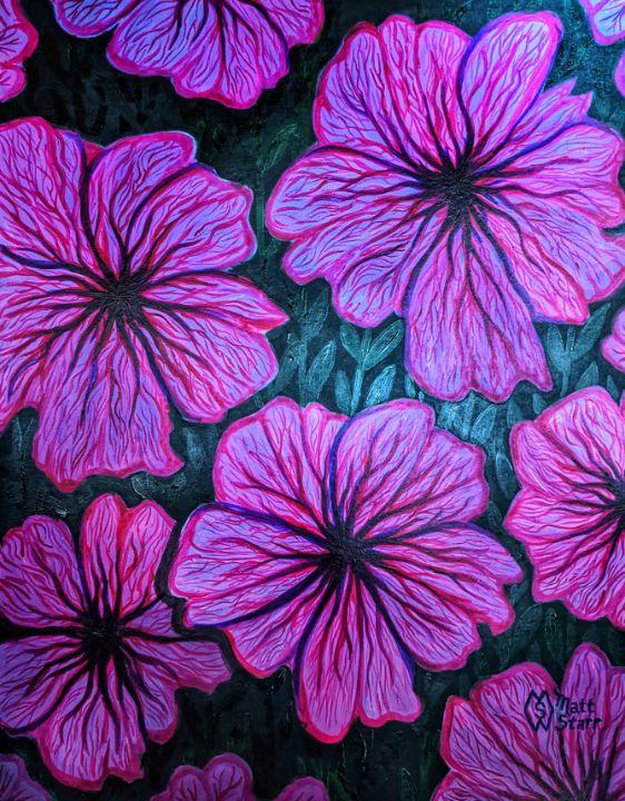 Petunia flowers - Matt Starr Fine Art - Paintings & Prints, Flowers ...