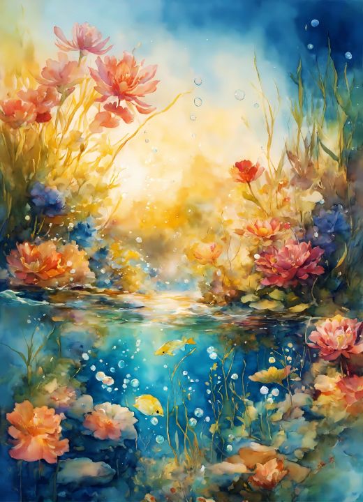 undersea world with coral reefs - Soulfulpallete - Paintings & Prints ...