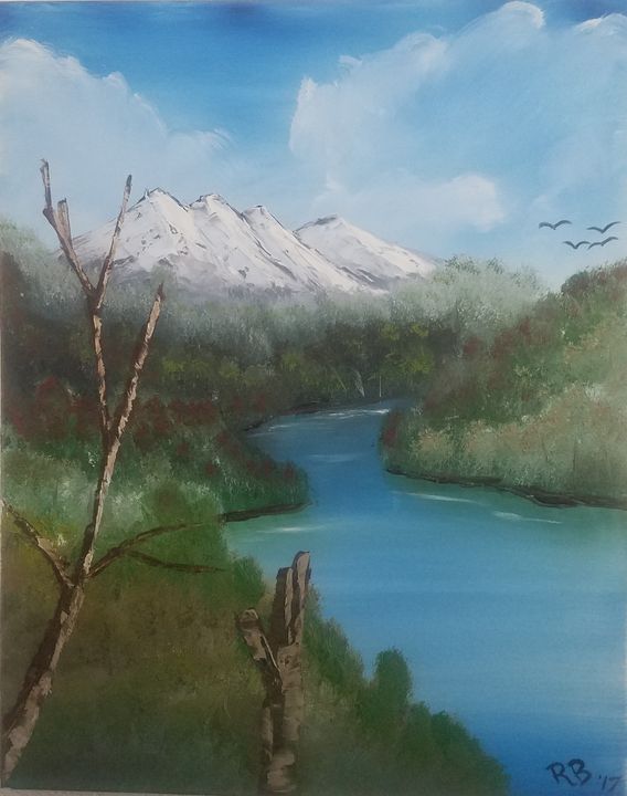 Peaceful River - Ray Boynton art - Paintings & Prints, Landscapes ...