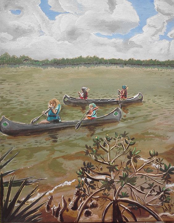 Girl Scout Camp Riverpoint, Florida - Wendy Crouch - Paintings & Prints ...