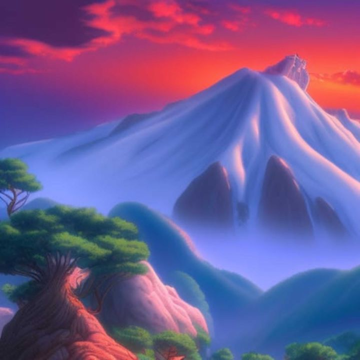 Red Mountain - IsisPrint - Paintings & Prints, Landscapes & Nature ...