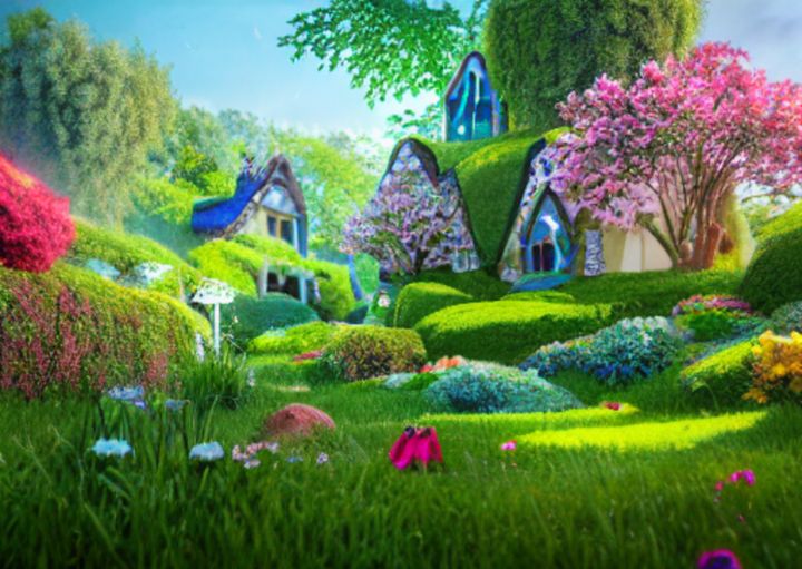 Elf Village - IsisPrint - Paintings & Prints, Fantasy & Mythology ...