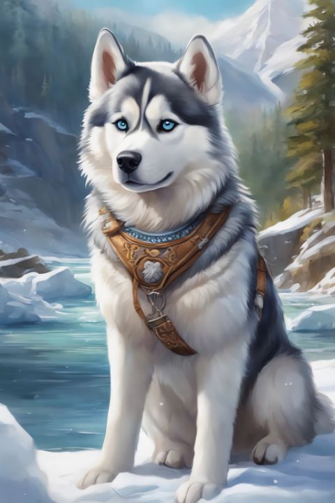 HUSKY ai or digital - DREAMZ-ART - Digital Art & AI, Animals, Birds ...