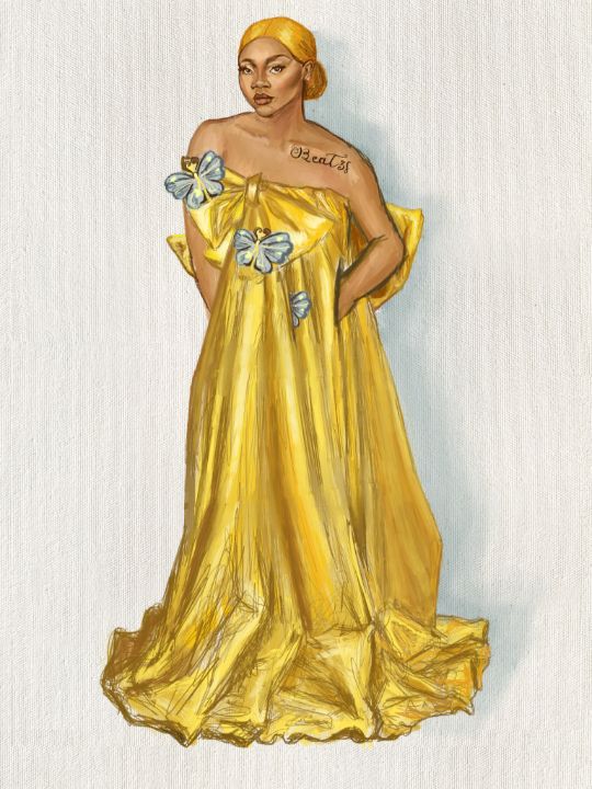 Gold Silk - Leedy Corbin - Digital Art & AI, Abstract, Figurative - ArtPal