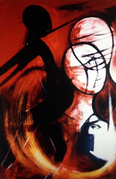 Shout - Maverick - Paintings & Prints, Abstract, Figurative - ArtPal