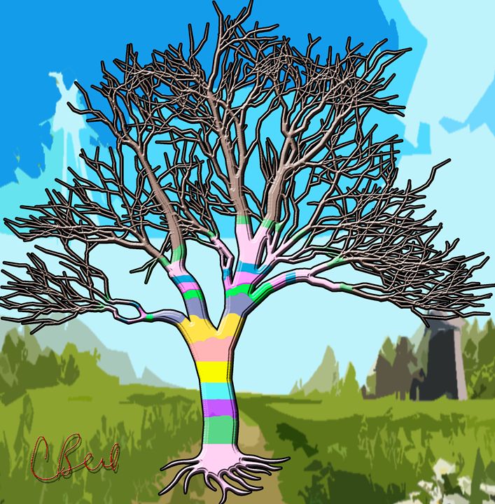 Rainbow Tree - MannyBell - Digital Art & AI, Flowers, Plants, & Trees ...